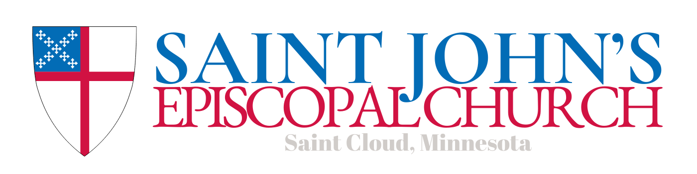 Simple Logo for St. John's. Redirects to homepage.